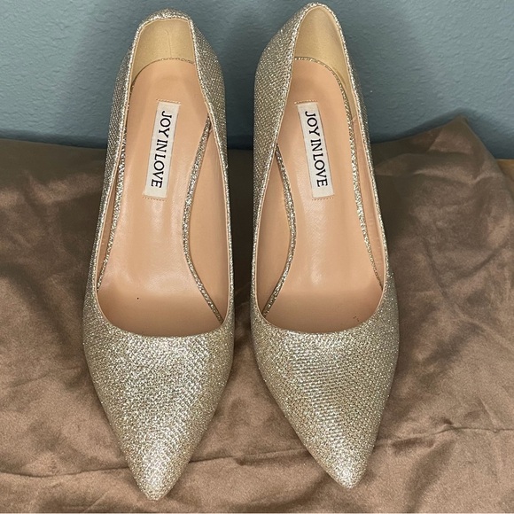 Joy In Love | Shoes | Joy In Love Sparkling Gold Womens Heels | Poshmark